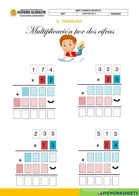 Multiplicación Por Dos Cifras Worksheet Live Worksheets 48 Off