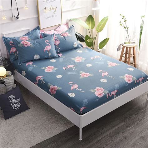 1pcs 100cotton Fitted Sheet Mattress Cover Four Corners With Elastic