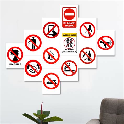 Jual Poster Dinding Dekorasi Kamar Cowok Ukuran A6 A5 A4 Warning Theme