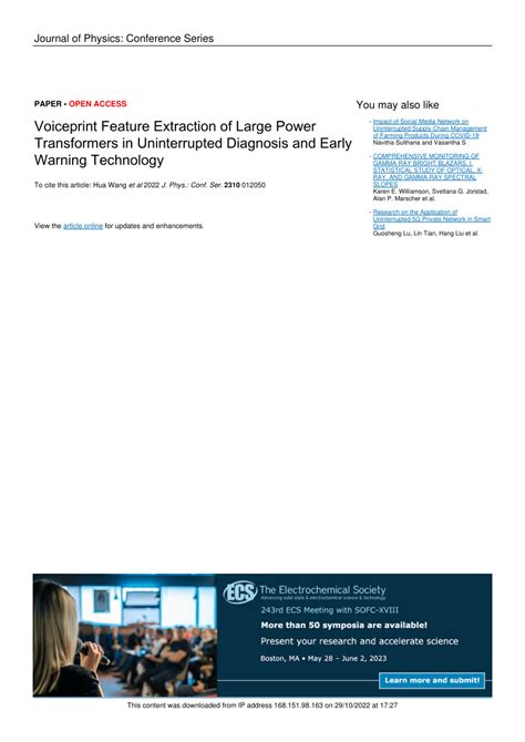 Pdf Voiceprint Feature Extraction Of Large Power Transformers In Uninterrupted Diagnosis And