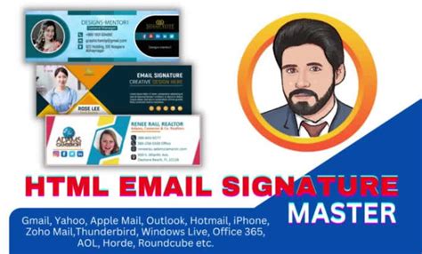 Make Html Email Signature Clickable Html Email Signature By Webgarage1