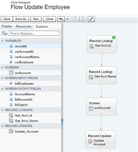 salesforce call flow from action