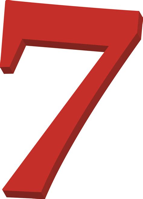 Number 7 Red