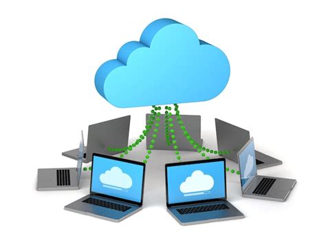 Premium Photo Cloud Storage Synchronization Of Information Between Work Computers And Devices
