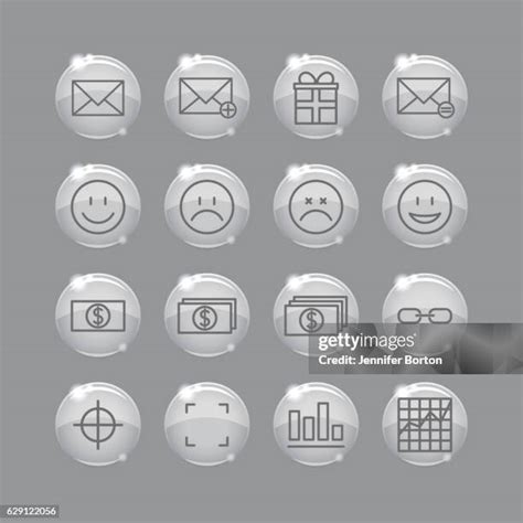 Shiny Glass Thin Line Interface Icon Set High Res Vector Graphic Getty Images