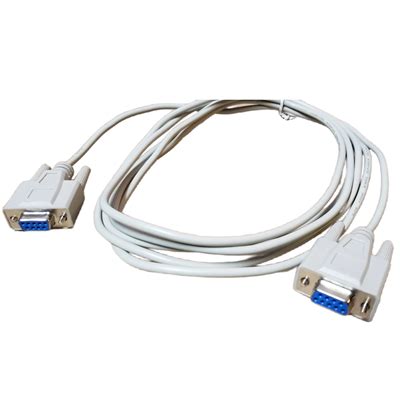 Null Modem Cable DB9 FEMALE To FEMALE 10 FT Gray CustomCable