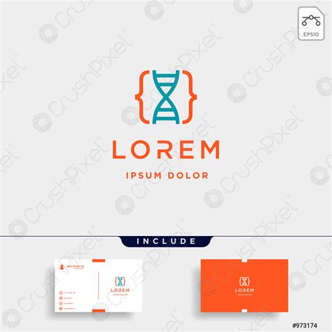 Dna Code Logo Ontwerp Molecule Coderen Vector Symbool Stock Vector 973174 Crushpixel