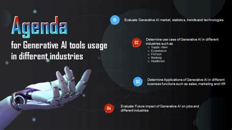 Agenda For Generative Ai Tools Usage In Different Industries Ai Ss Ppt Sample