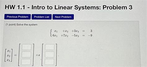 solved hw 1 1 intro to linear systems problem 3 1 point