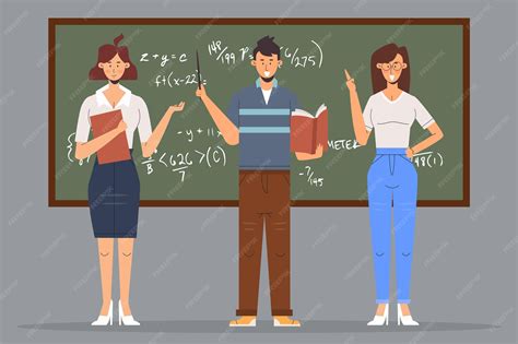 Free Vector People Teaching In Front Of The Class