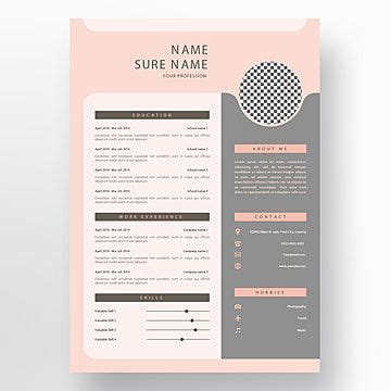 Feminine Cv Template Template Download On Pngtree Cv Template Creative Cv Template
