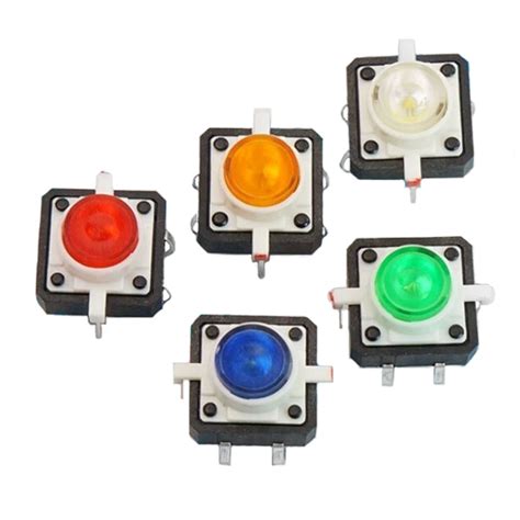 Screw Blue Momentary Switch Industrial Pushbutton Switches 5 Pack Blue