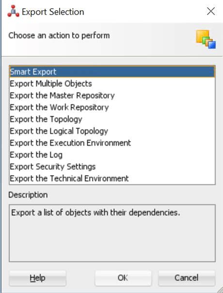 Export Oracle Data Integrator Repository Content