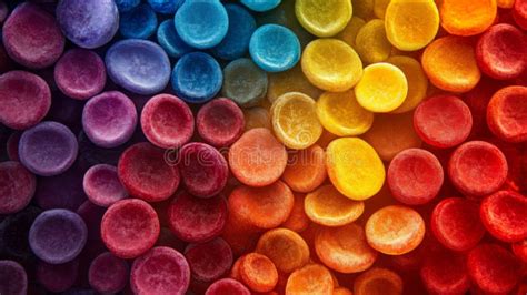 Colorful Round Cells Gradient Spectrum Display Stock Illustration