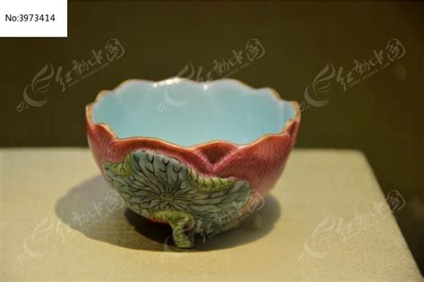 粉彩绿里花形盃高清图片下载 红动中国