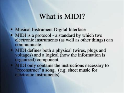 PPT MIDI And YOU PowerPoint Presentation Free Download ID