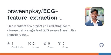 GitHub Praveenpkay ECG Feature Extraction Signal Analysis This Is Subset Of A Project On