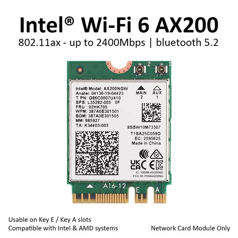 Jual Intel WiFi 6 AX200 Wireless Card Bluetooth 5 AX M 2 NGFF AX200NGW Shopee Indonesia