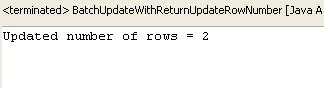 JDBC Batch SQL Update Statement Example With Return Number Of Effected Rows