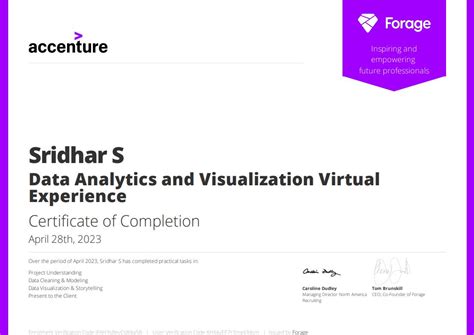 sridhar s on linkedin experience dataanalytics visualization internship accenture…
