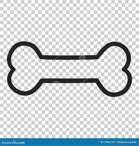 Значок игрушки косточки собаки Иллюстрация вектора на изолированном прозрачном B Иллюстрация