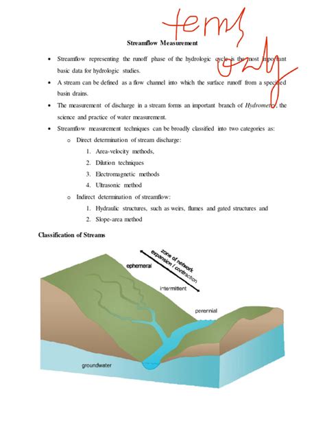 Lecture 6 Streamflow Measurement Pdf Stream Civil Engineering