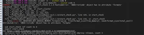 Bug The Code Terminates Abnormally When The Obd Deployment Cluster