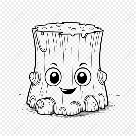 그의 눈 개요 스케치 드로잉으로 귀여운 나무 그루터기 벡터두꺼운 선개요 예술 Png 일러스트 무료 다운로드 Lovepik