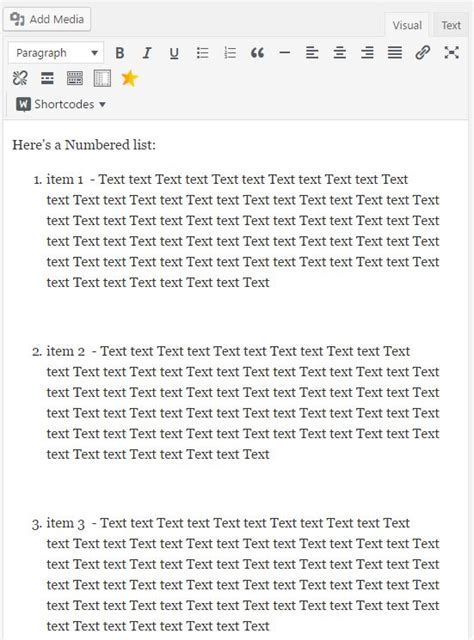 How To Add Spacing Between Bullet Points And Numbered Lists In Wp