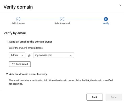 Verifying A Domain