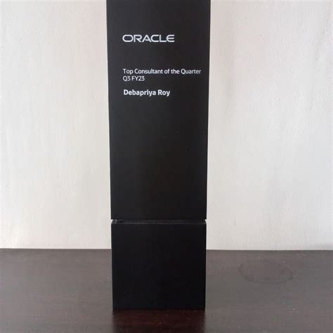 Debapriya Roy On Linkedin Glad To Be Recognized At Oracle 48 Comments