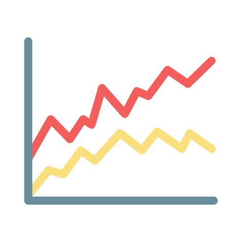 선 그래프 무료 비즈니스 및 금융개 아이콘