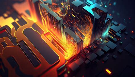 Abstract Technology Background Chip Circuit Cpu Motherboard Illustration Digital Backdrop