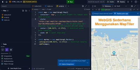 Panduan Lengkap Belajar Html Css Dan Javascript Dengan Replit Untuk Membuat Webgis Sederhana