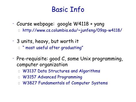 Ppt W4118 Operating Systems Powerpoint Presentation Free Download Id 9084376