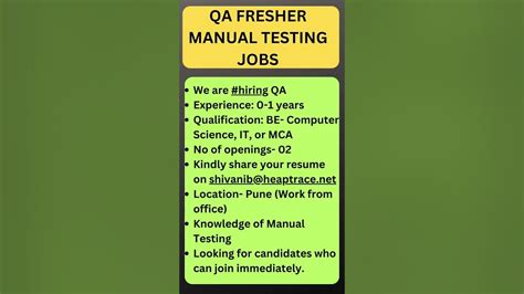 Testing Jobs Qa Fresher Jobs Qa Jobs Testingjobs Youtube