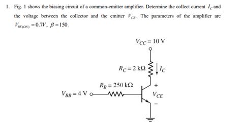 Solved Fig Shows The Biasing Circuit Of A Chegg