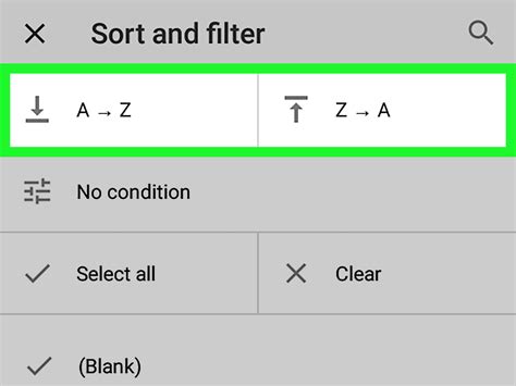 How To Sort On Google Sheets On Android Steps With Pictures