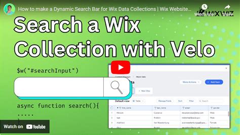 How To Make A Dynamic Search Bar For Wix Data Collections