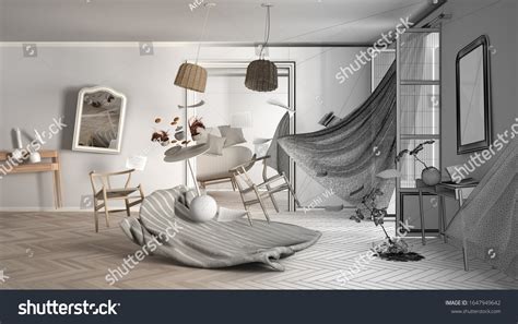 건축가 인테리어 디자이너 개념실제가 되고 거실이라는 스톡 일러스트 1647949642 Shutterstock