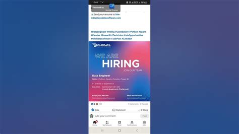 data engineer hiring hiringnow jobsearch softwaredeveloper youtube