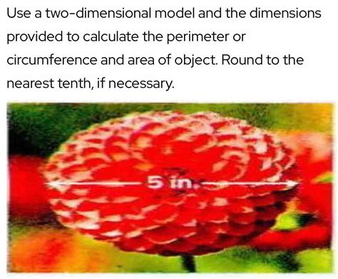 Use A Two Dimensional Model And The Dimensions Provided To Calculate