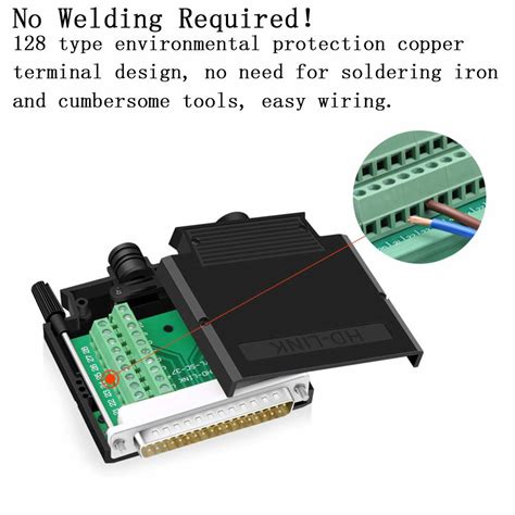 Getuscart Anmbest Thinner Db37 Solderless Rs232 D Sub Serial To 37 Pin Port Terminal Adapter