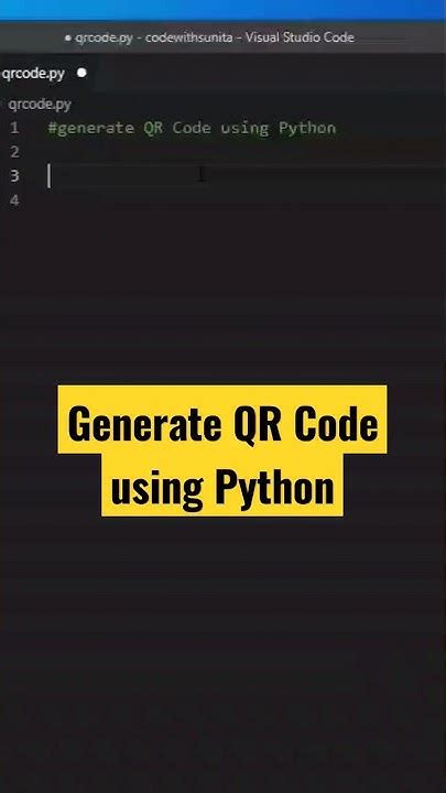 Generate Qr Code Using Python Viral Trending Ytshorts Viralvideo Python Shorts