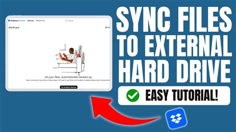 how to sync dropbox files to an external hard drive youtube