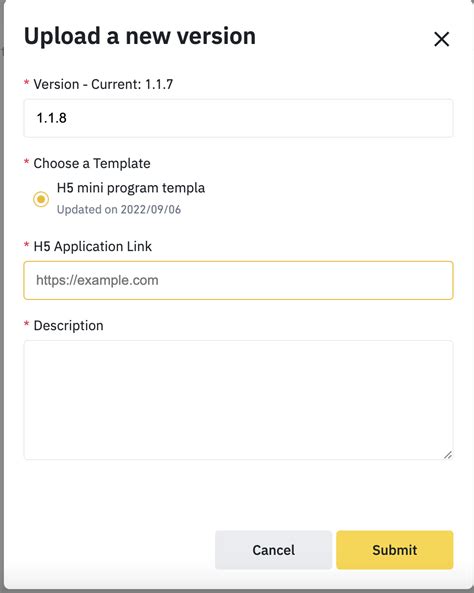 Webview Template Feature Binance Open Platform