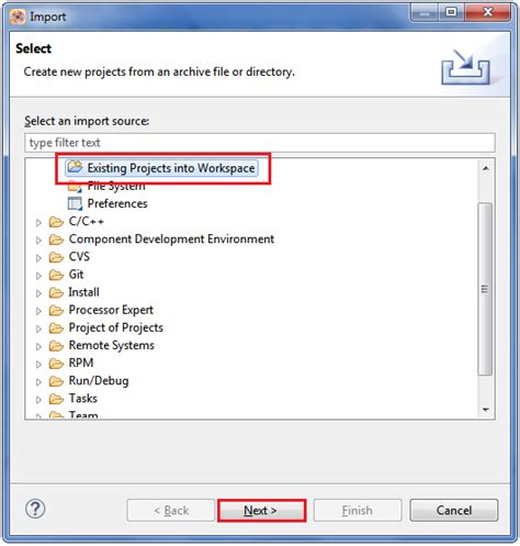 Importing Project From Kinetis Sdk20 How To Import The Existing Project From Kinetis Sdk And