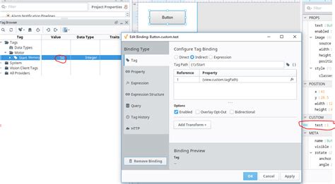 Perspective Button Write To Indirect Tag Ignition Early Access