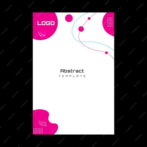 추상 모양 표지 템플릿 세로 배경 프리미엄 벡터