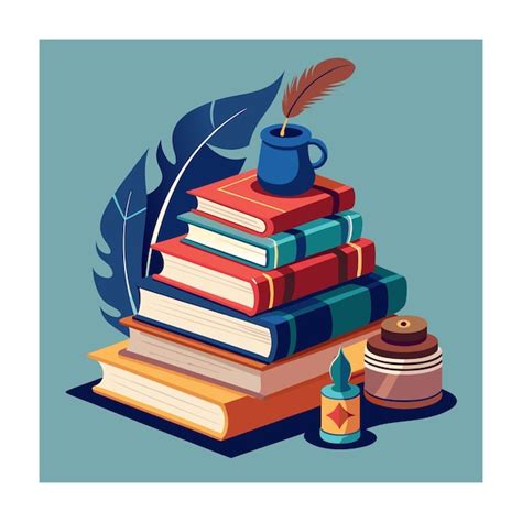 Premium Vector Flat Design Stack Of Books Illustration